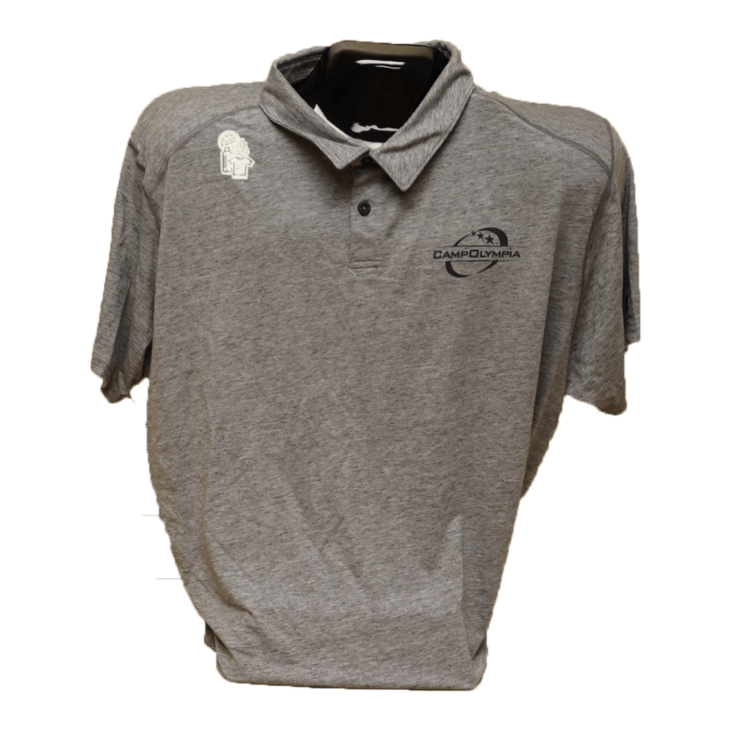 Graphite Polo with Logo - Camp Olympia